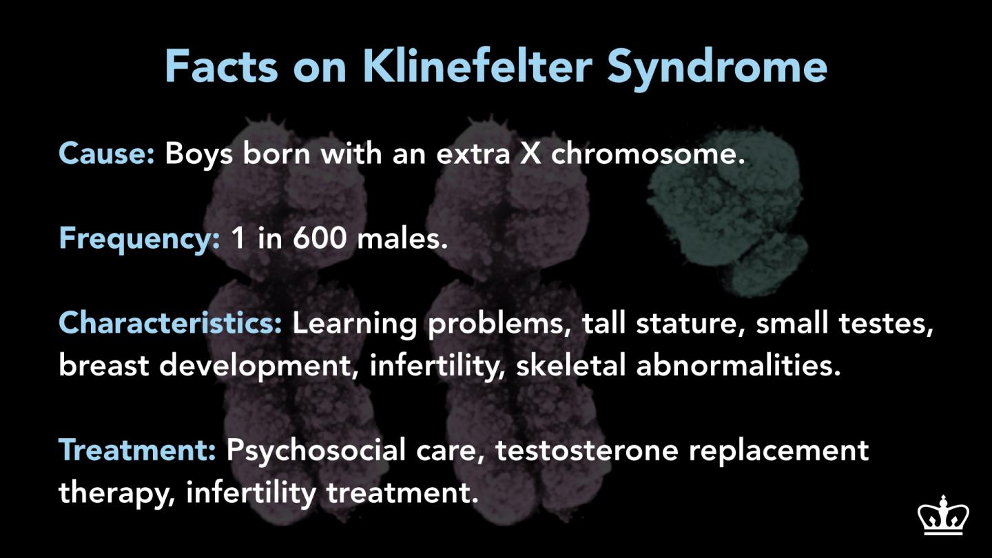 Facts on Klinefelter Syndrome [IMAGE] | EurekAlert! Science News Releases
