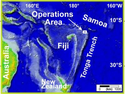Fiji Volcano Map