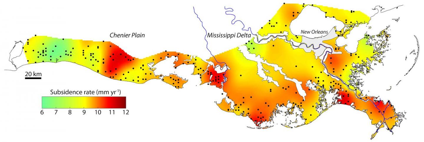 Subsidence Map from Nienhui [IMAGE] | EurekAlert! Science News Releases