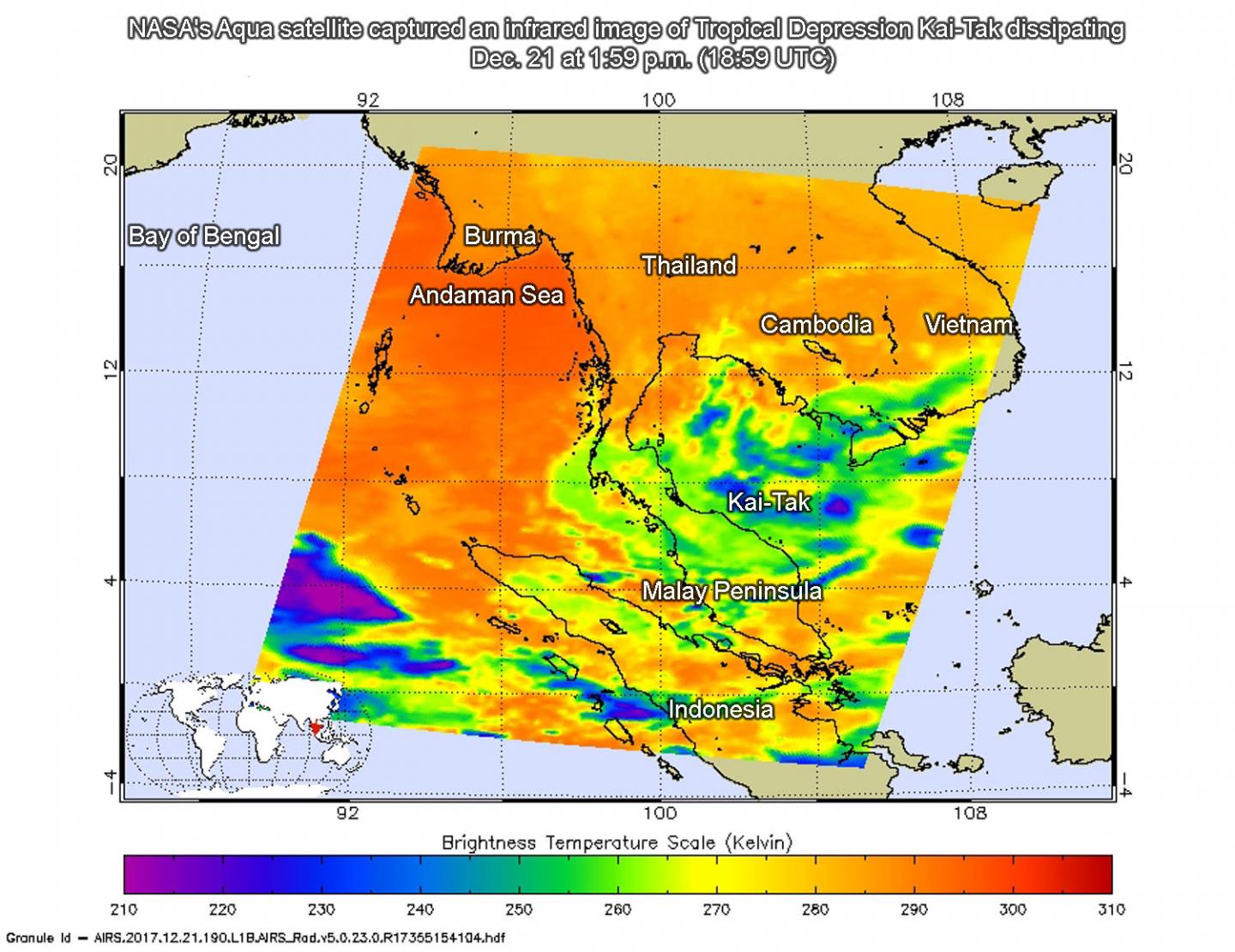 NASA captures Tropical Depression Kai-Tak's f | EurekAlert!