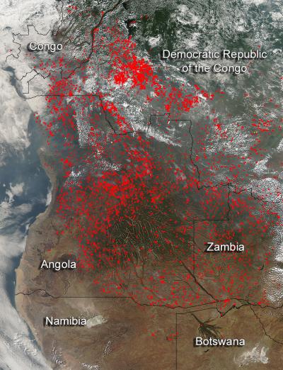 Hundreds of Fires Across Africa | EurekAlert!