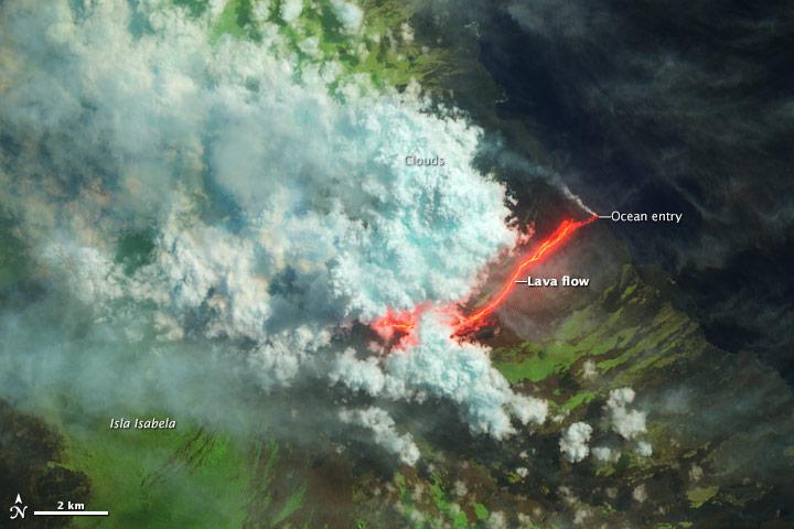 NASA Image of Wolf Volcano Erupting | EurekAlert!