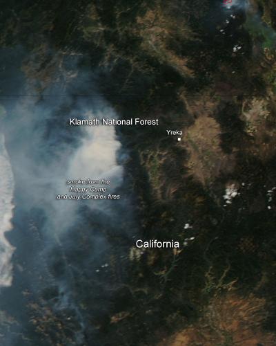 Happy Camp and July Fire Complexes in Califor | EurekAlert!