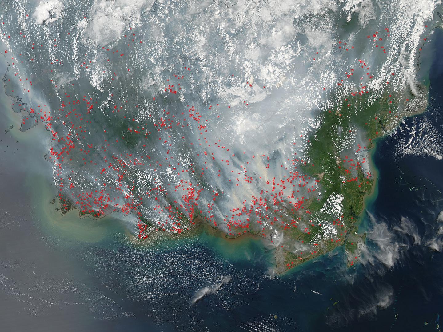 Agricultural Fires Across Borneo | EurekAlert!