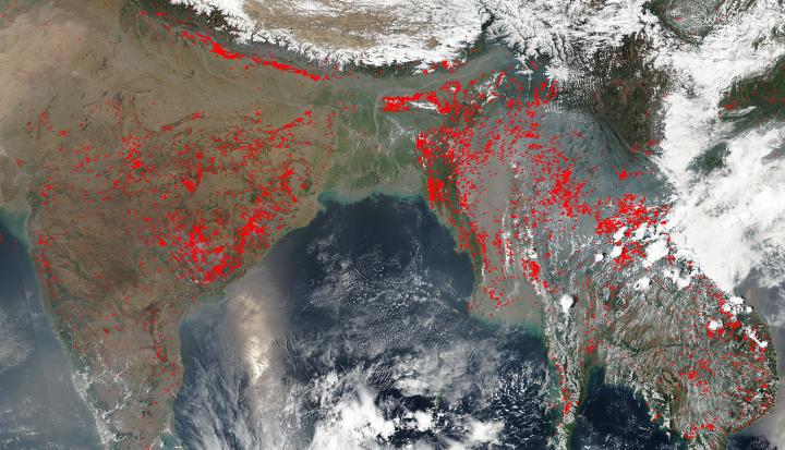Agricultural Fires in Southern Asia | EurekAlert!