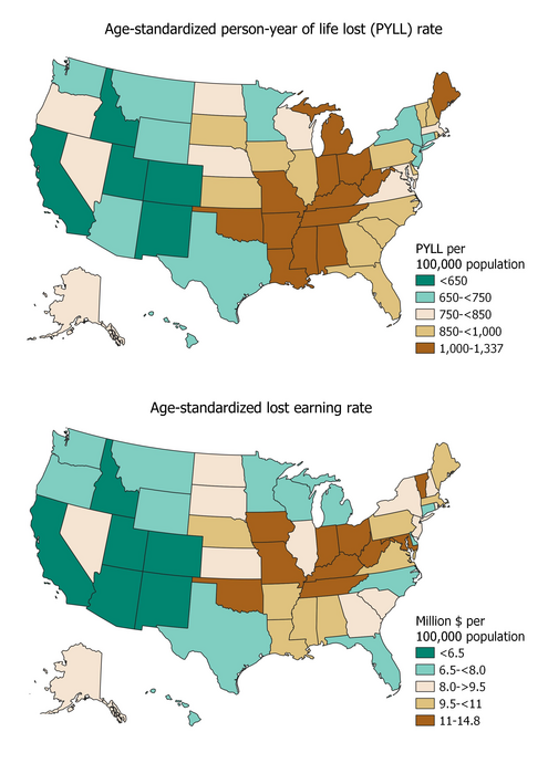 New study shows two million life-years lost a | EurekAlert!
