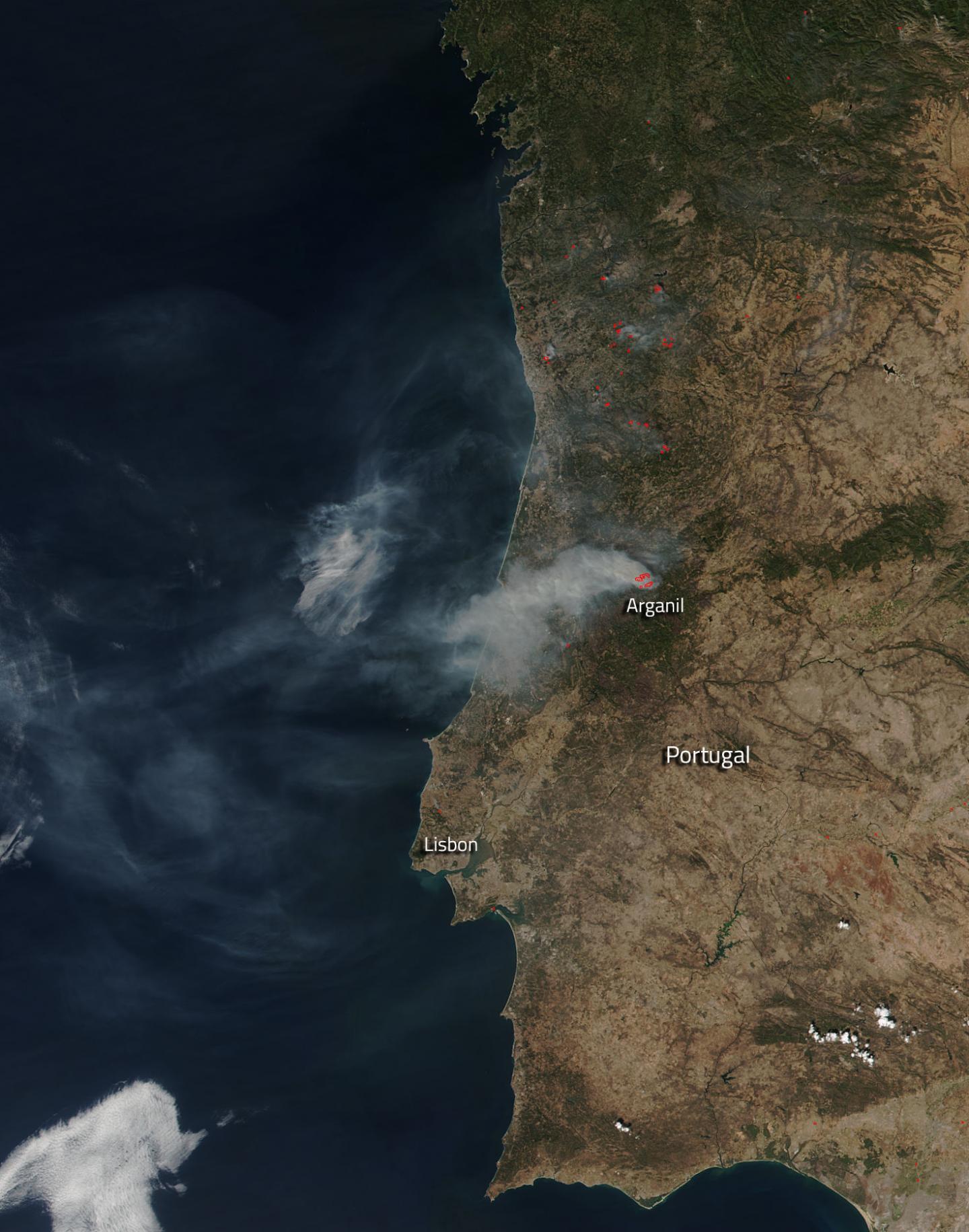 Wildfires Continue in Portugal [IMAGE] | EurekAlert! Science News Releases
