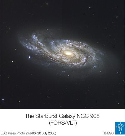 The Starburst Galaxy NGC 908 [IMAGE] | EurekAlert! Science News Releases