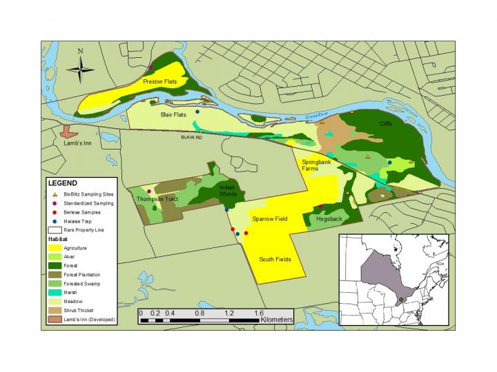 Map Indicating Habitat Types a [IMAGE] | EurekAlert! Science News Releases