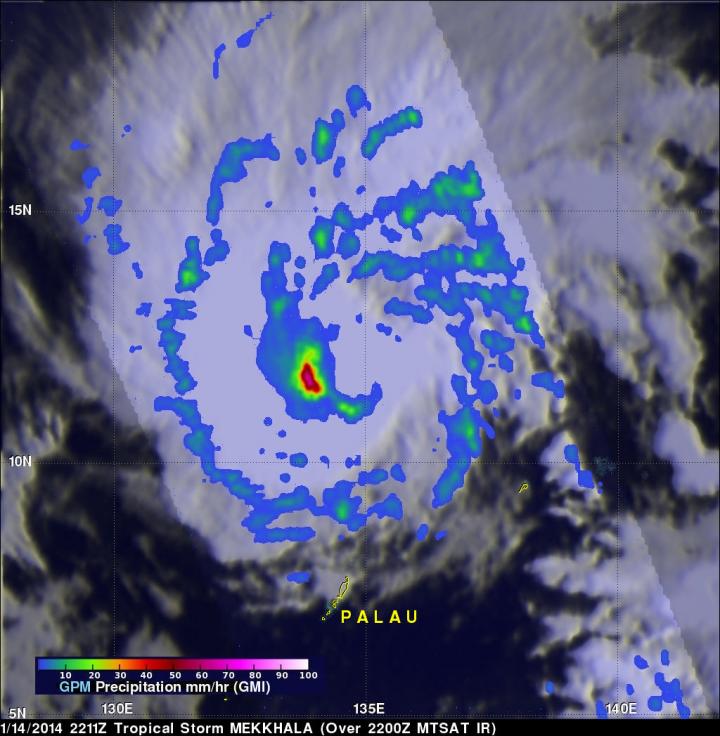 GPM Image of Mekkhala [IMAGE] | EurekAlert! Science News Releases