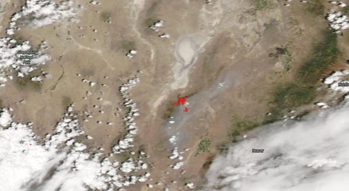 NASA's Terra Satellite Captures Rock Path Fir | EurekAlert!