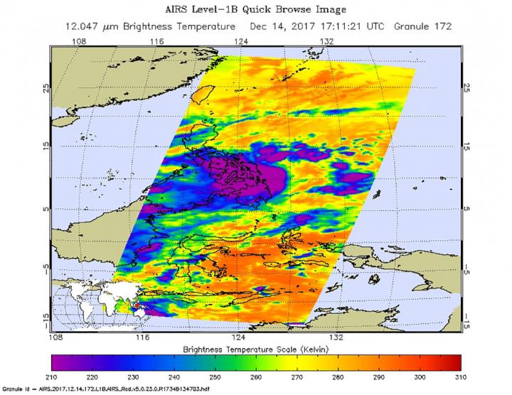 NASA sees Tropical Storm Kai-Tak moving over | EurekAlert!