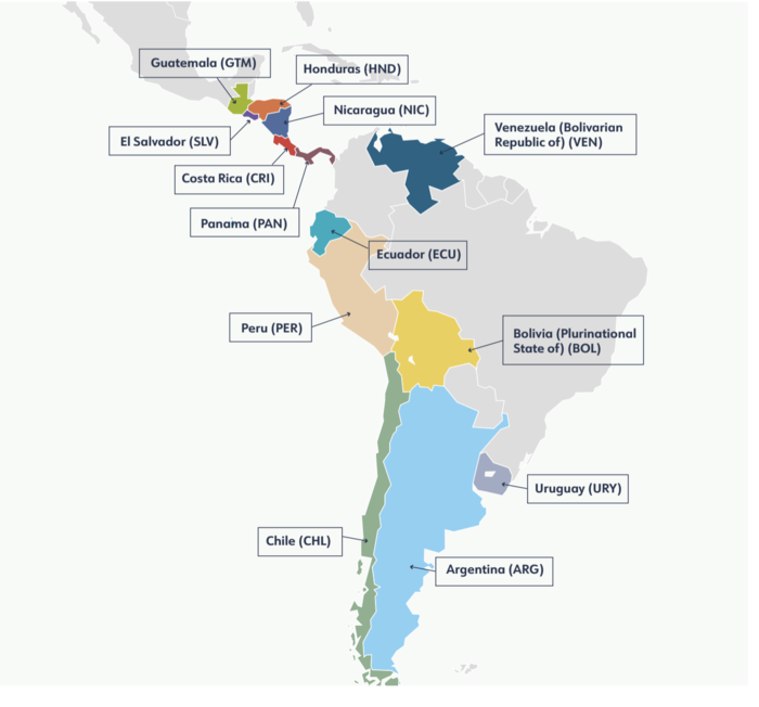 13 participating Latin America [IMAGE] | EurekAlert! Science News Releases