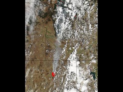 NASA Satellite View of Dunphy Complex Fire ne | EurekAlert!
