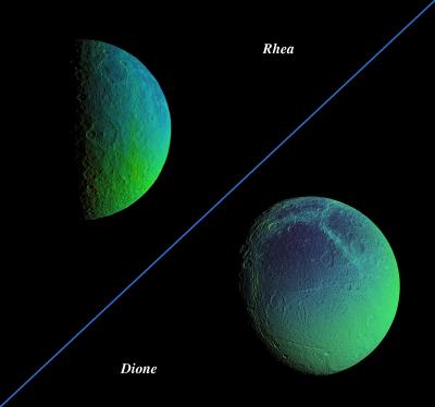 Color Variation Across Rhea an [IMAGE] | EurekAlert! Science News Releases