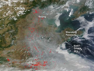 NASA Sees Fires and Smoke in Eastern China | EurekAlert!