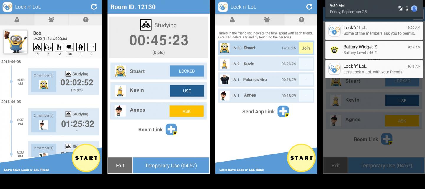 User Interfaces of Lock N' LoL [IMAGE] | EurekAlert! Science News Releases