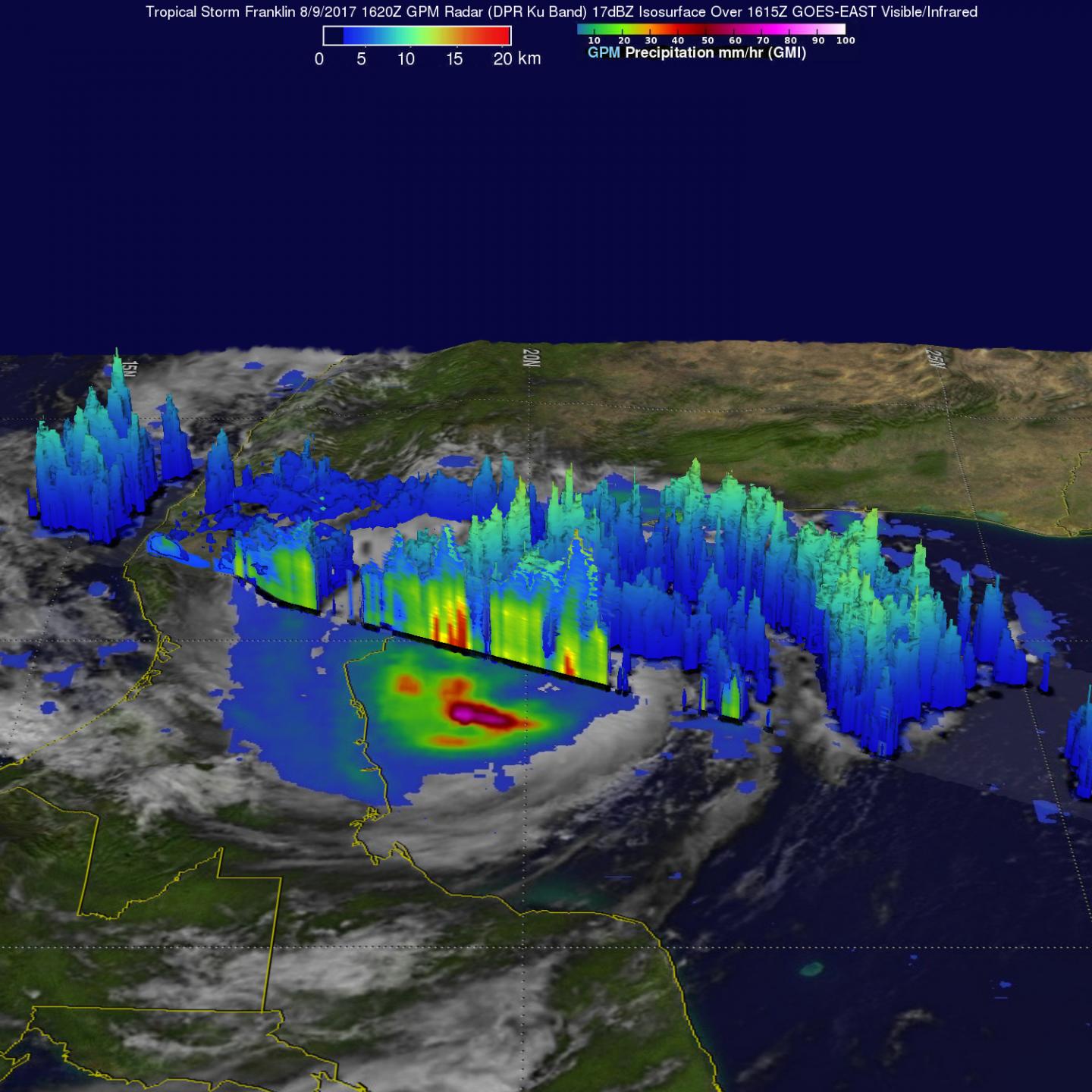 GPM Image of Franklin [IMAGE] | EurekAlert! Science News Releases