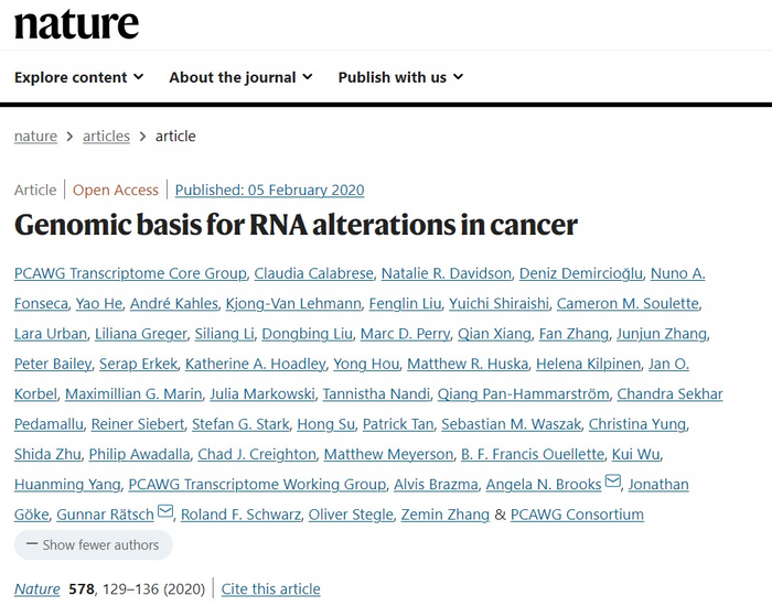 Genomic basis for RNA alterati [IMAGE] | EurekAlert! Science News Releases