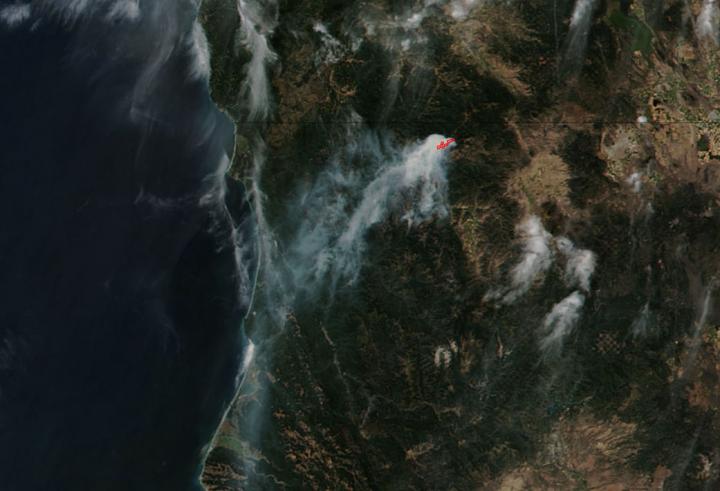Gap Fire Continues in Californ [IMAGE] | EurekAlert! Science News Releases