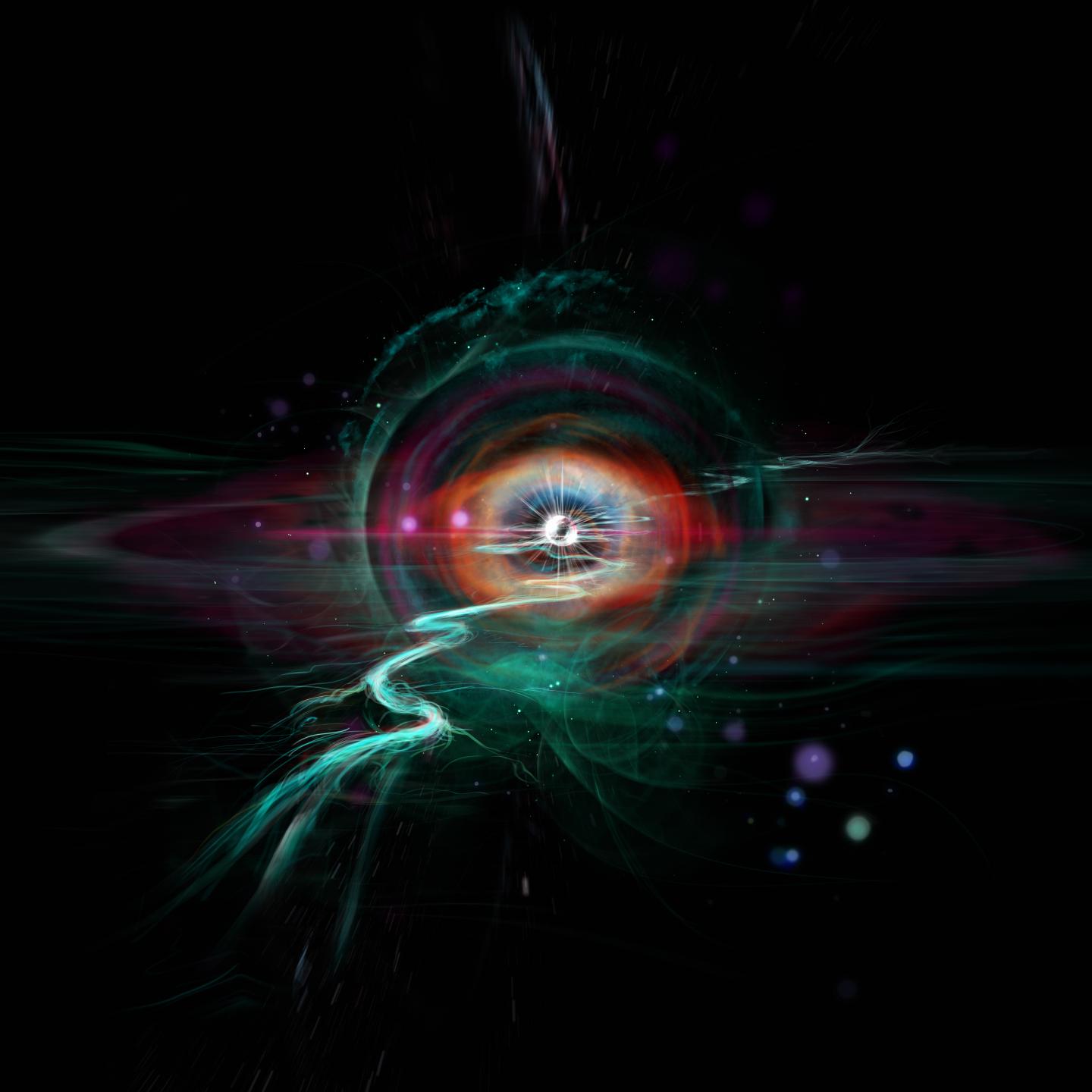 Artistic View of the Decay of [IMAGE] | EurekAlert! Science News Releases