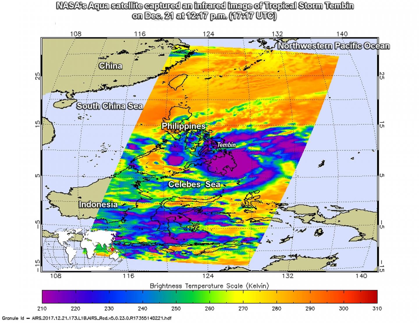 Aqua image of Tembin [IMAGE] | EurekAlert! Science News Releases