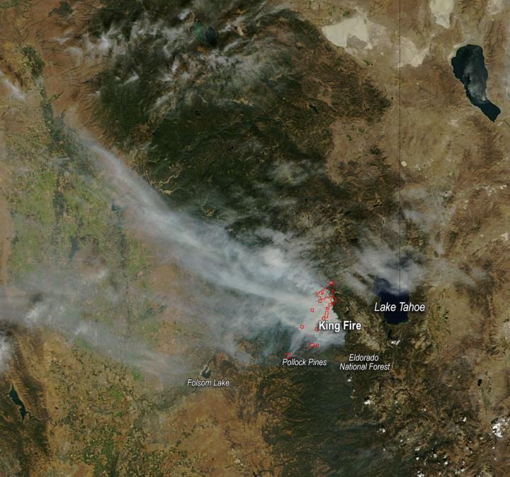 King Fire rages on in Eldorado National Fores | EurekAlert!