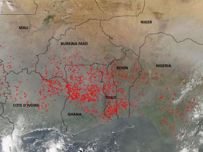 NASA Satellite Sees Fires in W [IMAGE] | EurekAlert! Science News Releases
