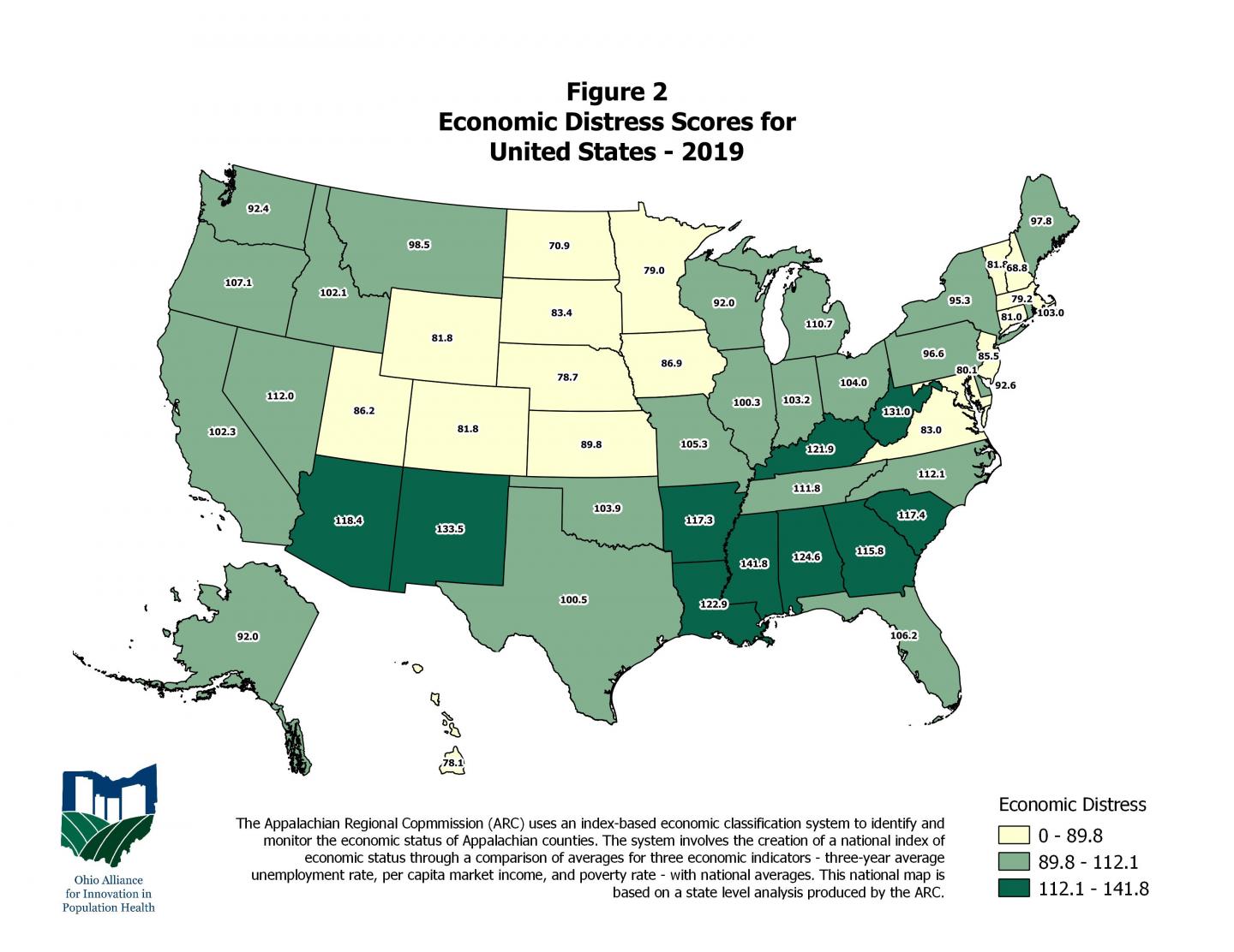 Economic Distress Scores for U [IMAGE] | EurekAlert! Science News Releases