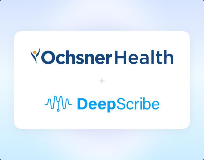 Ochsner and DeepScribe logos [IMAGE] | EurekAlert! Science News Releases