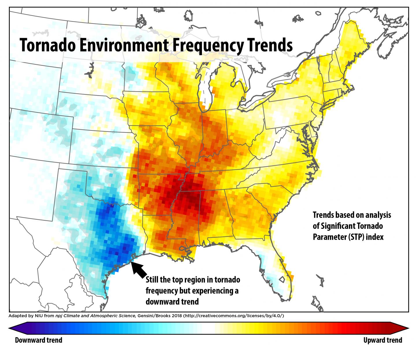Tornado Environment Frequency [IMAGE] | EurekAlert! Science News Releases