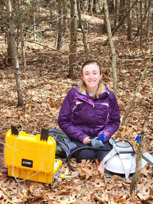Sarah Garvey taking soil measu [IMAGE] | EurekAlert! Science News Releases