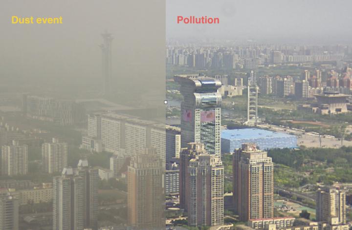 Dust Event and Pollution [IMAGE] | EurekAlert! Science News Releases