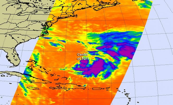 NASA views new Atlantic tropical depression i | EurekAlert!