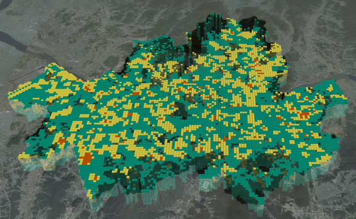 3D liquefaction hazard map of [IMAGE] | EurekAlert! Science News Releases