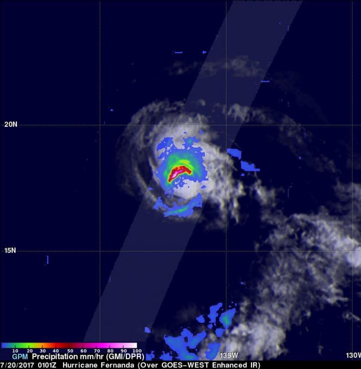 NASA sees Tropical Storm Fernanda sliding int | EurekAlert!