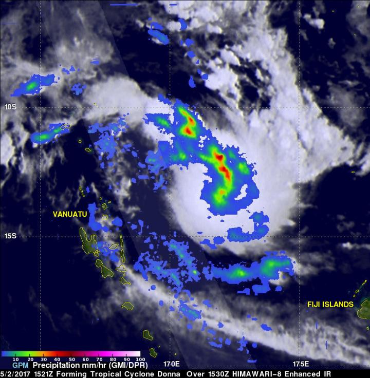 GPM Image of Donna [IMAGE] | EurekAlert! Science News Releases