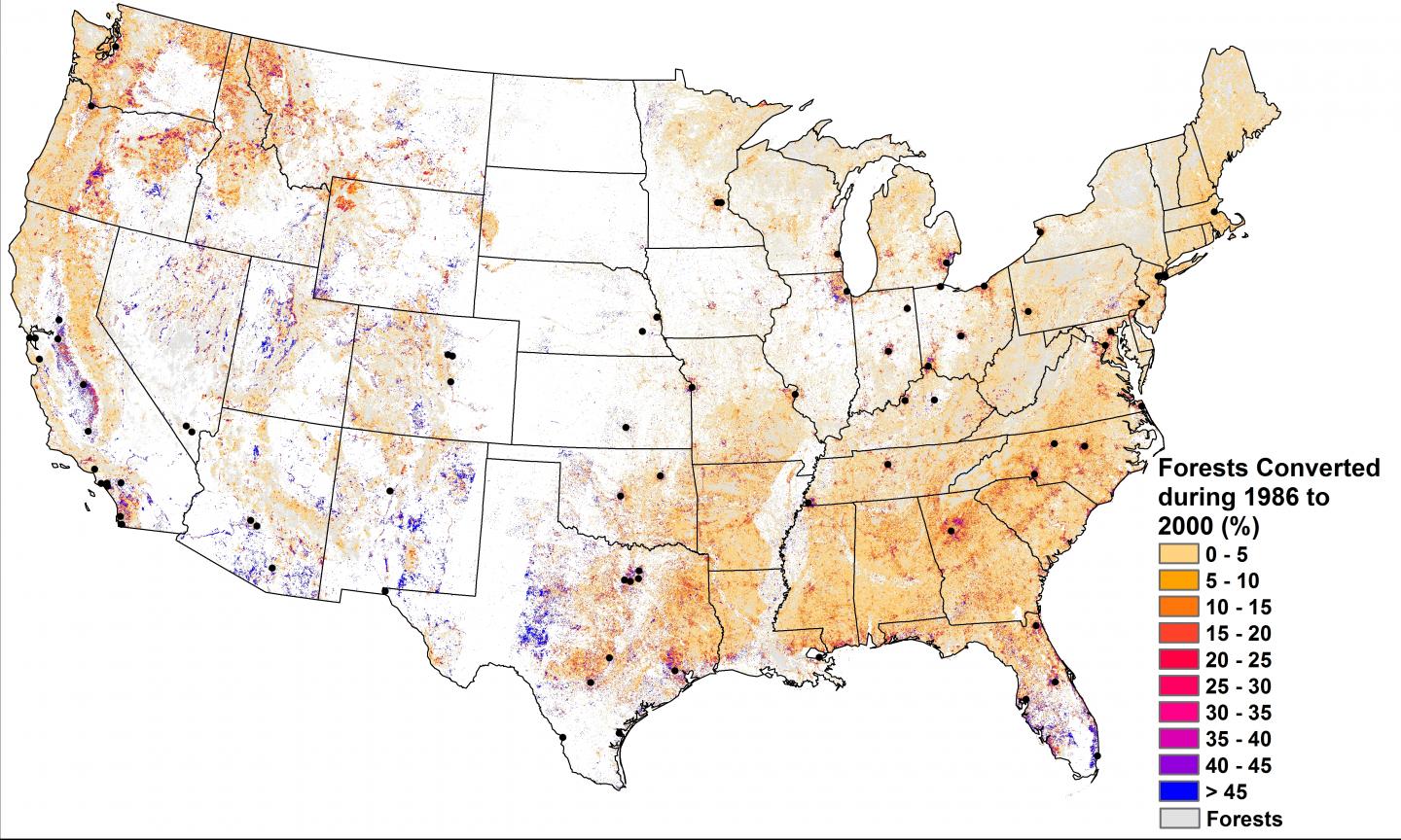 Forest Conversion 1986-2000 [IMAGE] | EurekAlert! Science News Releases