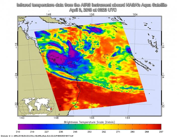 NASA sees Tropical Cyclone Iris at Queensland | EurekAlert!