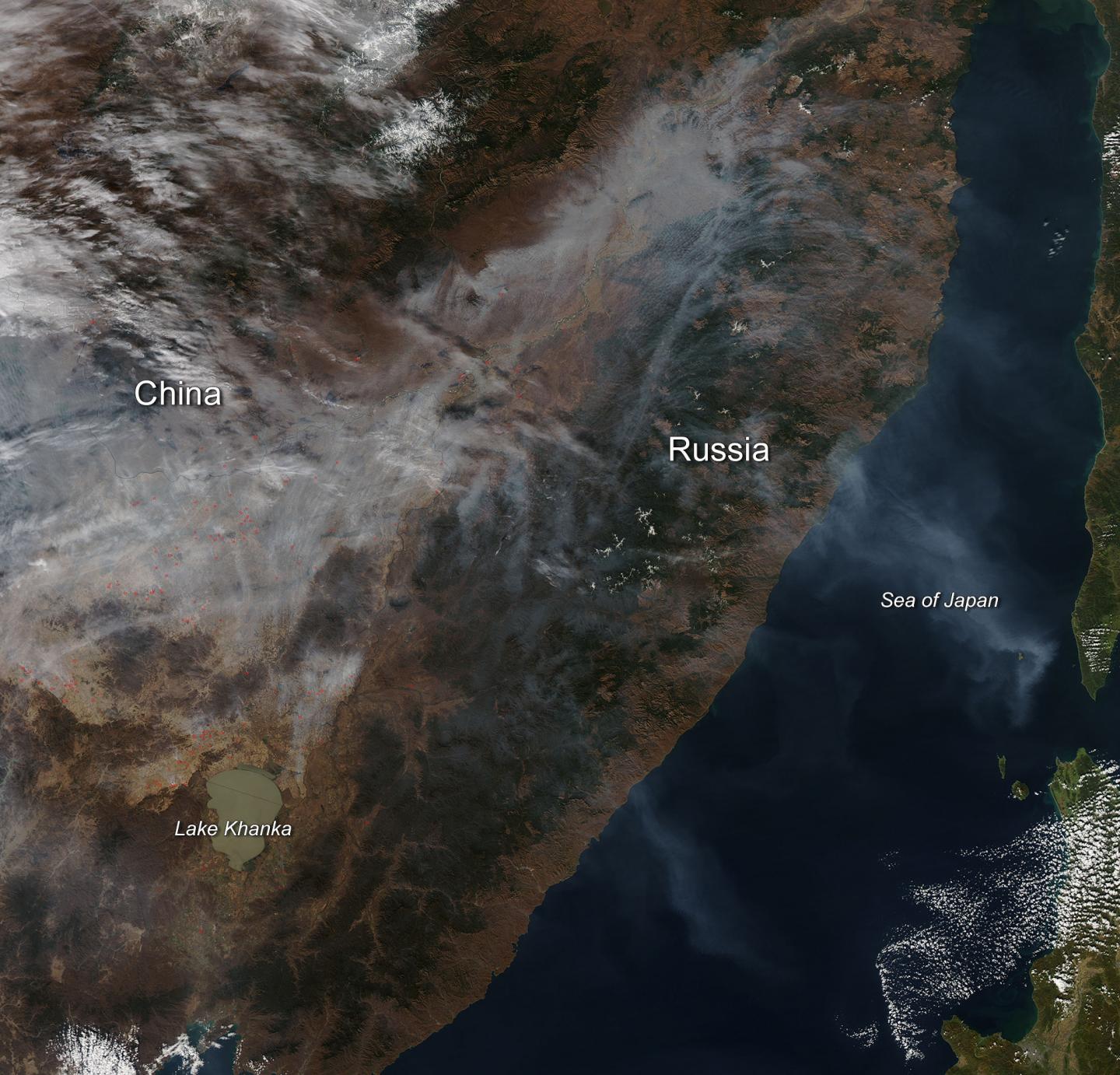 Fires in Eastern China -- Oct. 15, 2014 | EurekAlert!