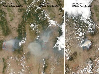 NASA Satellites Track Waning Smoke from Las C | EurekAlert!