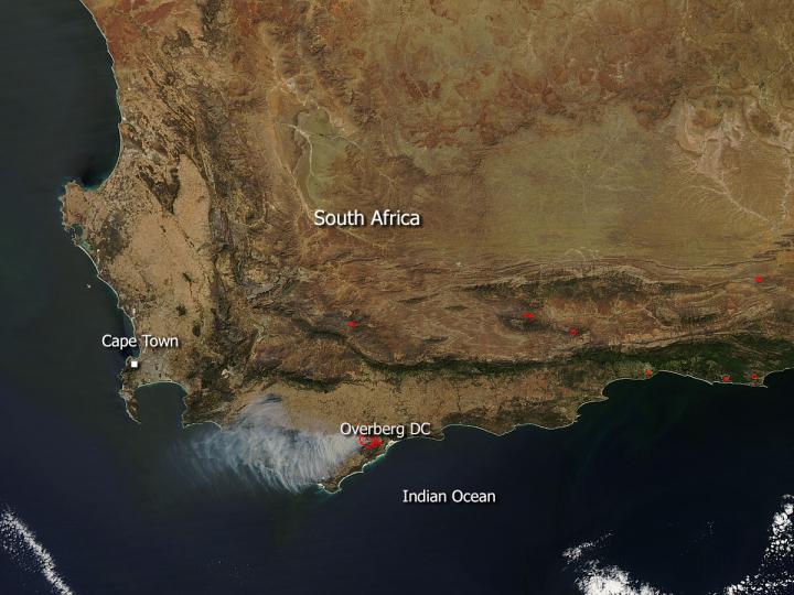 Fires in Overberg Near De Hoop [IMAGE] | EurekAlert! Science News Releases
