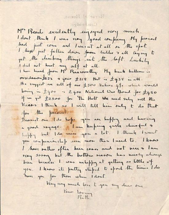 Final page of letter from Ruth [IMAGE] | EurekAlert! Science News Releases