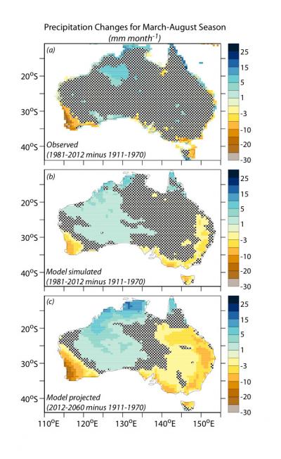 Australia drying caused by greenhouse gases | EurekAlert!