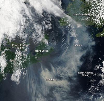 Canadian Wildfires Send Smoke Over Atlantic | EurekAlert!