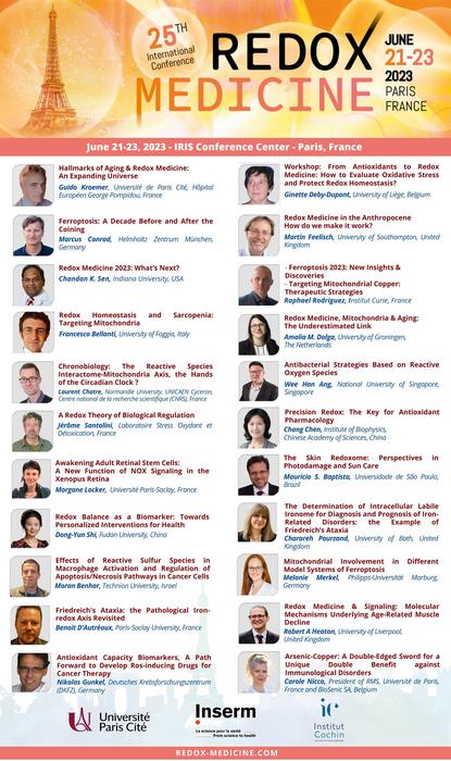 Redox Medicine 2023 Speakers [IMAGE] | EurekAlert! Science News Releases