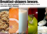 Skipping breakfast may increase coronary hear | EurekAlert!