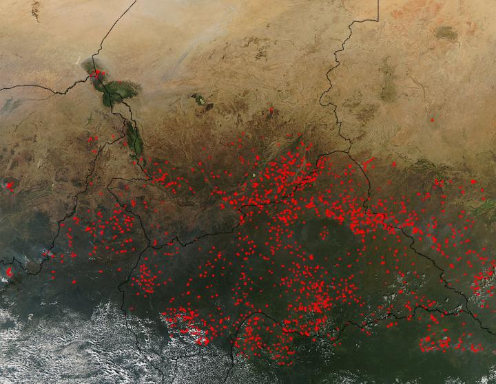 Hundreds of Fires Across Africa | EurekAlert!