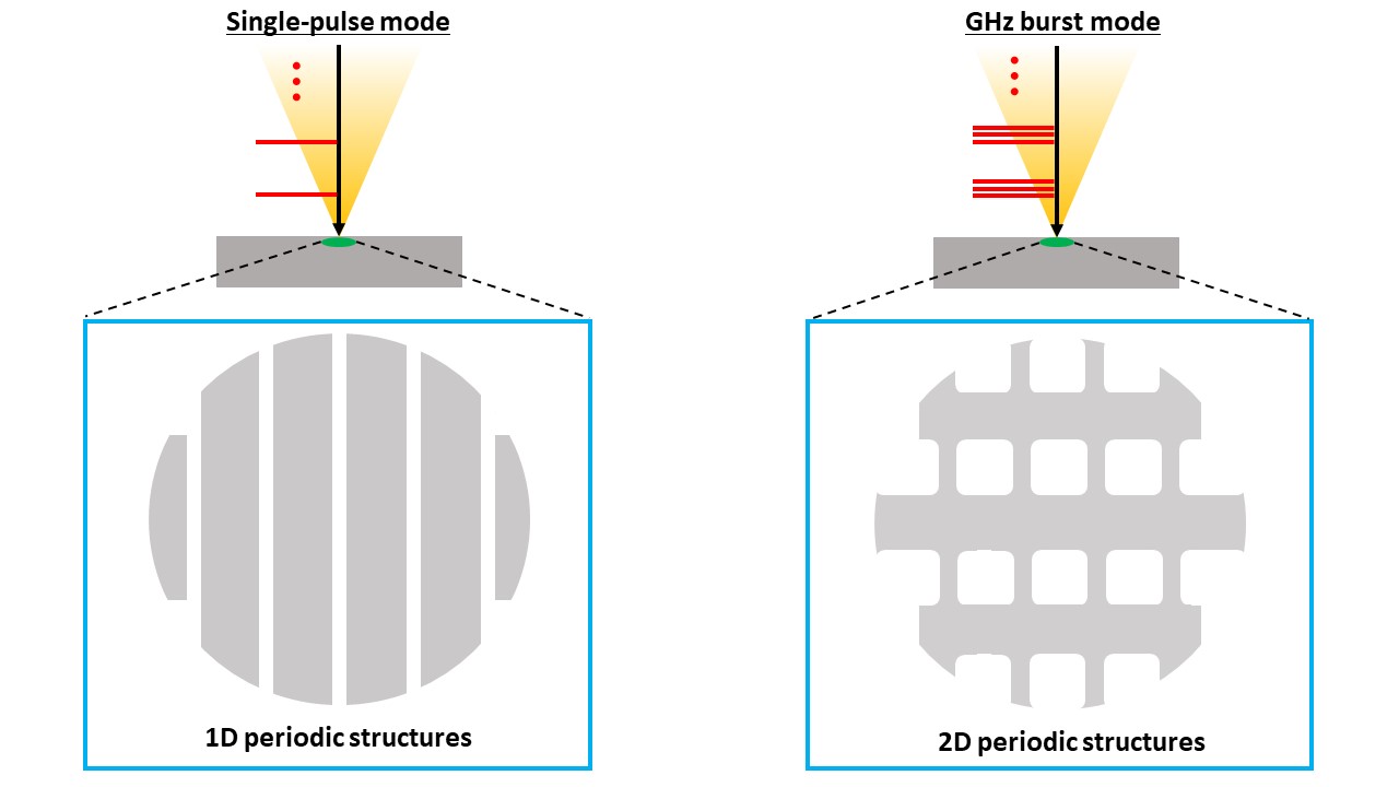 GHz burst mode femtosecond laser pulses can c | EurekAlert!