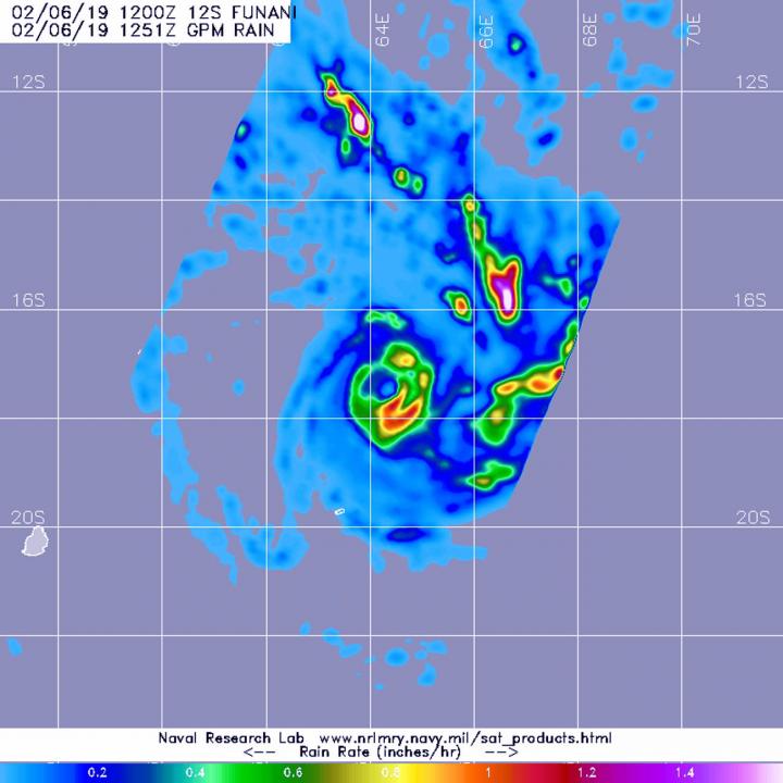 NASA looks at Tropical Storm Funani's rainfal | EurekAlert!